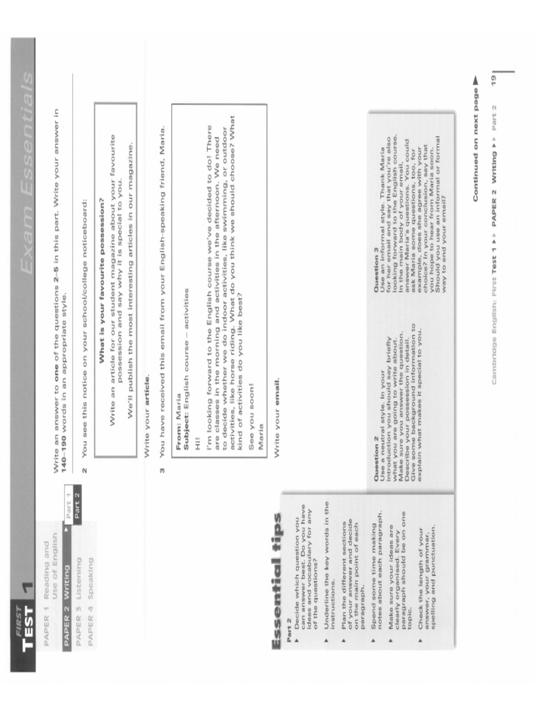 First Exam Essentials 1 | PDF