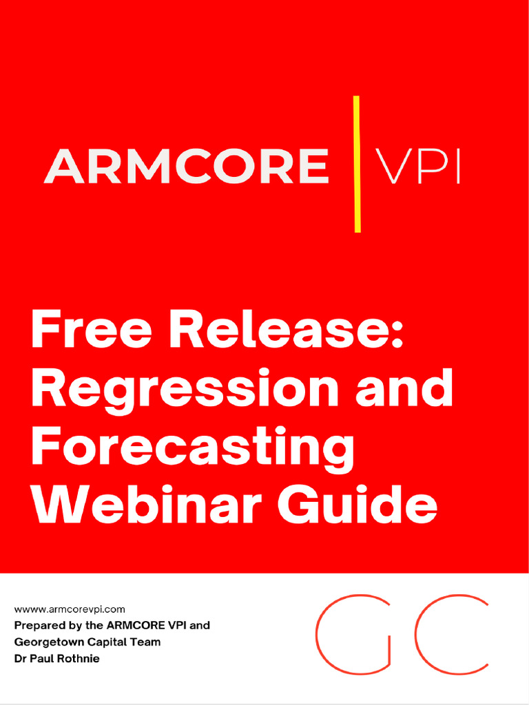 6151cc043bd41a38882b47ed - ARMCORE VPI Inc Regression and Forecasting Guide | PDF | Forecasting ...