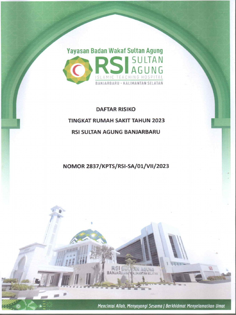 Daftar Risiko Tingkat RS Tahun 2023 | PDF