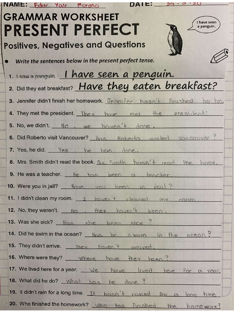 Present Perfect | PDF