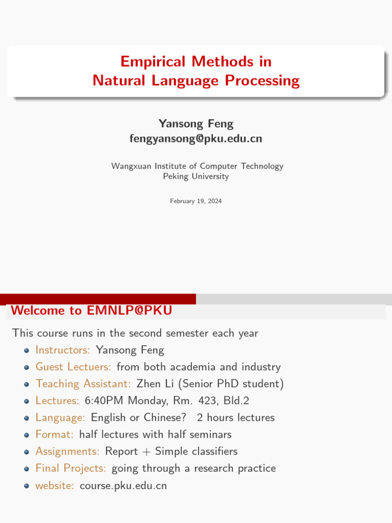 Lec1 Intro | PDF | Linguistics | Parsing