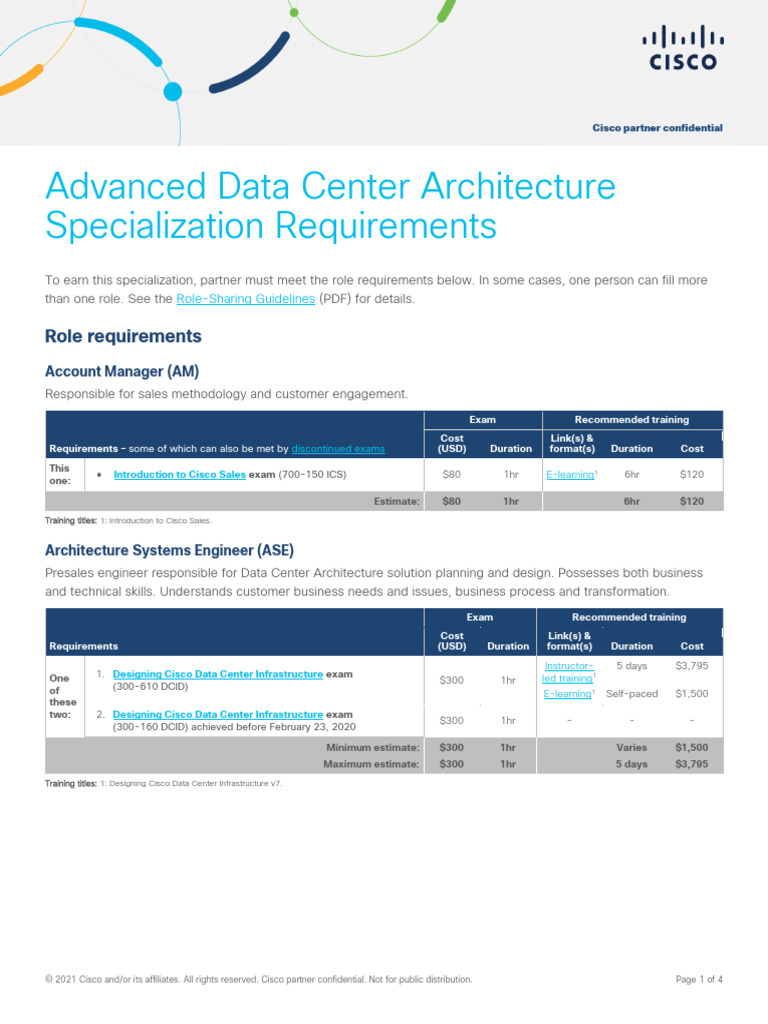Adv DC Arch Spec Partner Req | PDF | Computer Science | Computer Networking