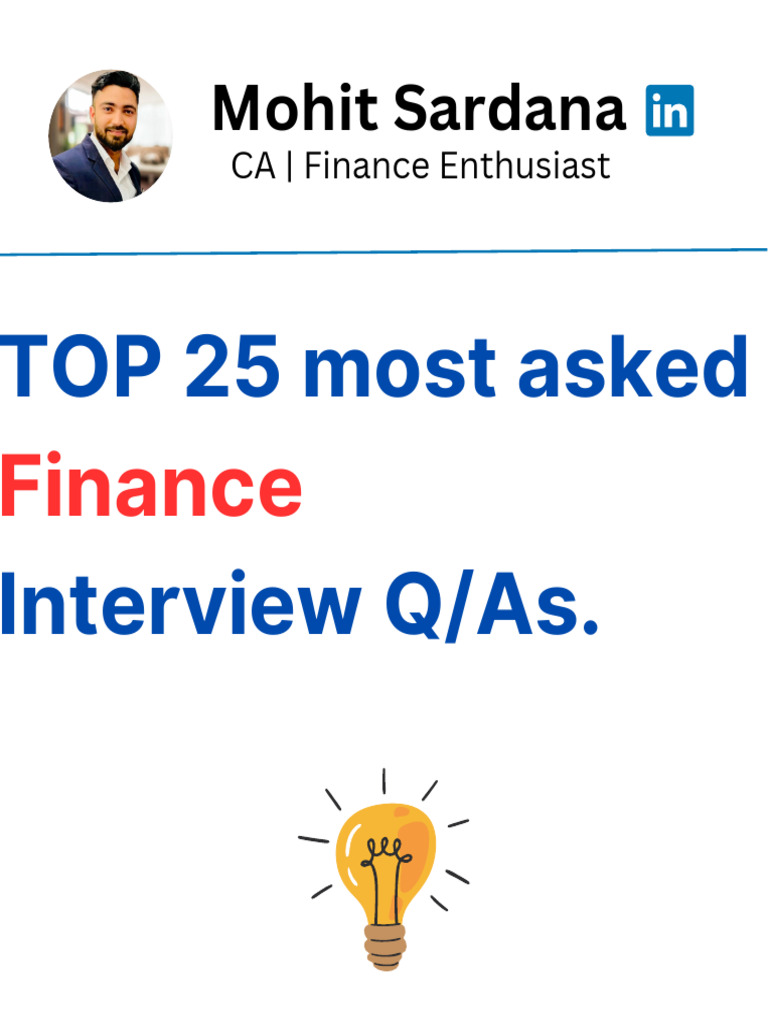 Top 25 Finance Interview Qs | PDF | Financial Risk | Investing