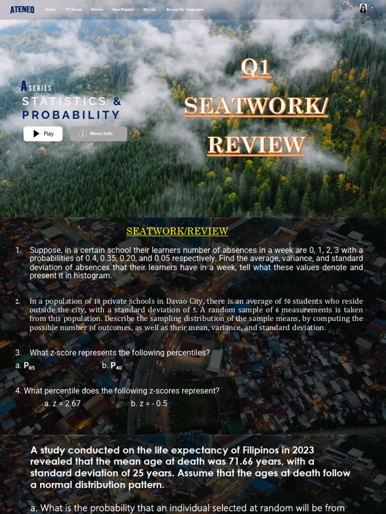 Answer Key | PDF | Standard Deviation | Variance