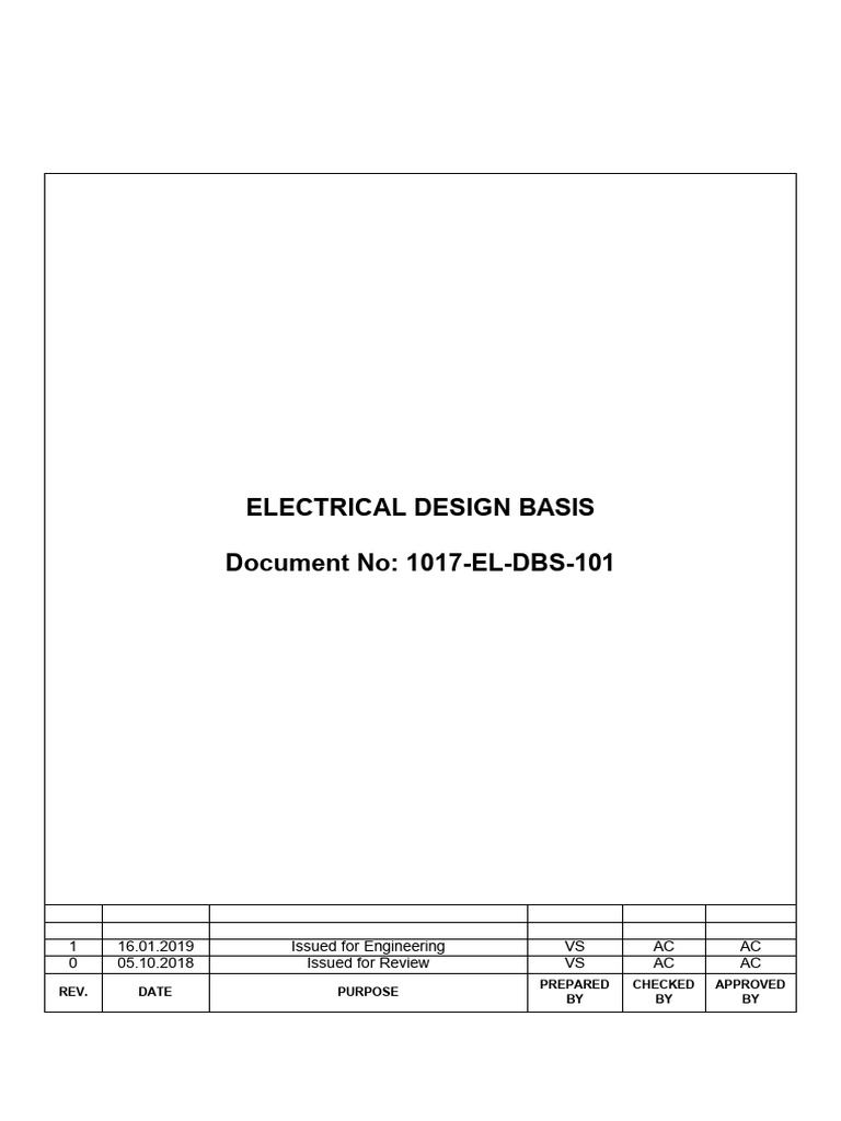 1017 EL DBS 101 - Rev.1 | PDF | Electricity | Electric Power