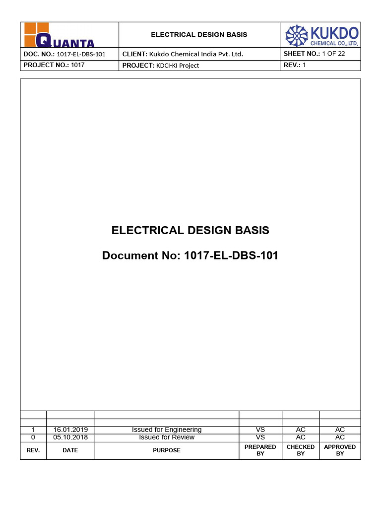 1017 EL DBS 101 - Rev.1 | PDF | Nature | Electrical Engineering