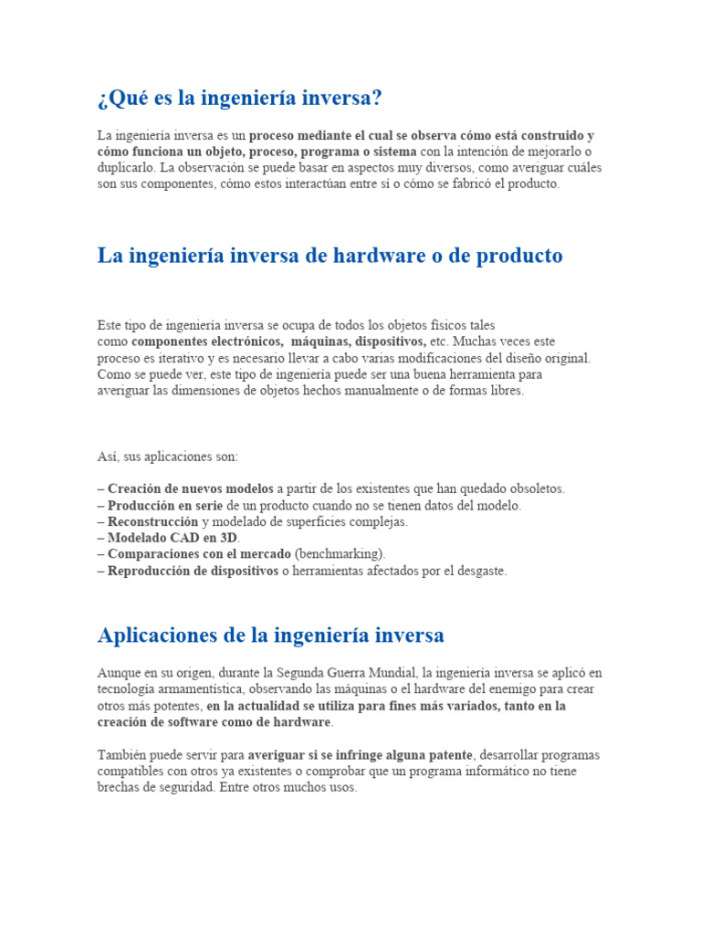 Ingeniería Inversa | PDF | Ingeniería | Software