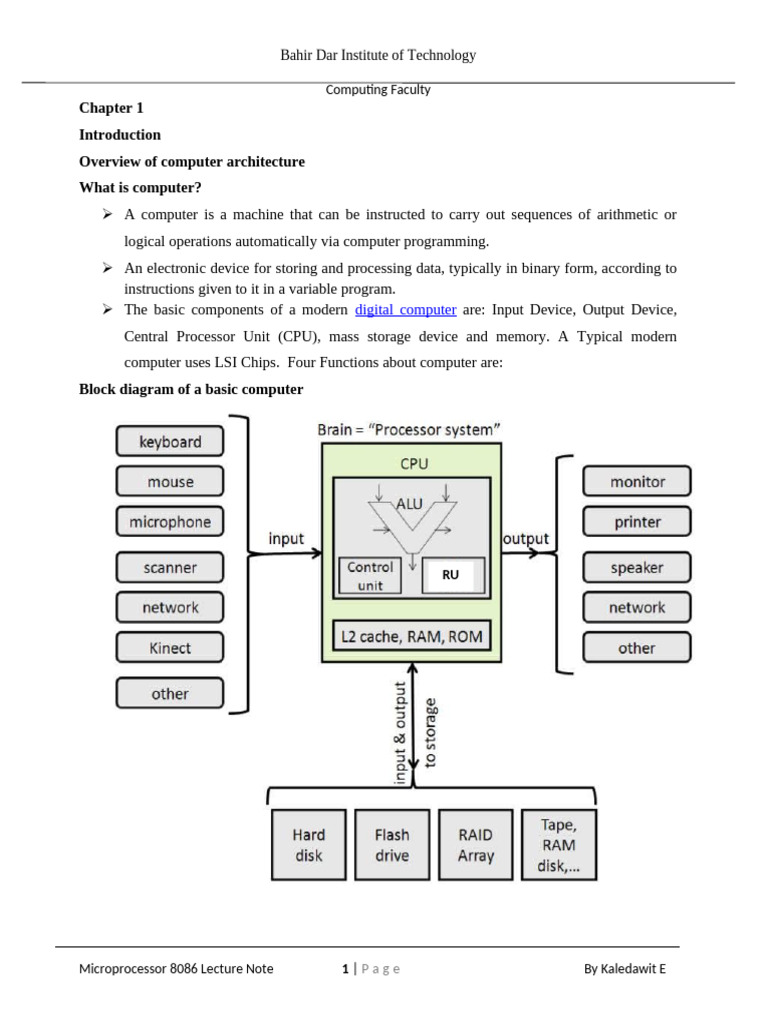 MP LectureNote1 4 | PDF | Microcontroller | Central Processing Unit