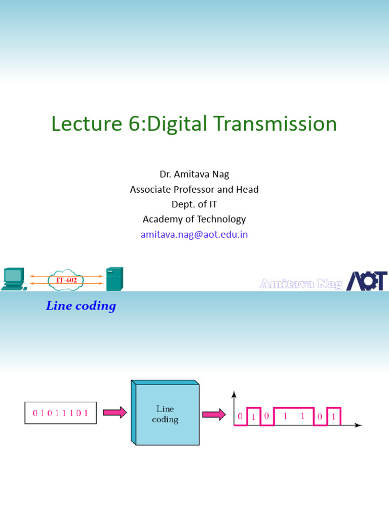Lecture 6 Digital Transmission | PDF | Bit Rate | Sampling (Signal ...