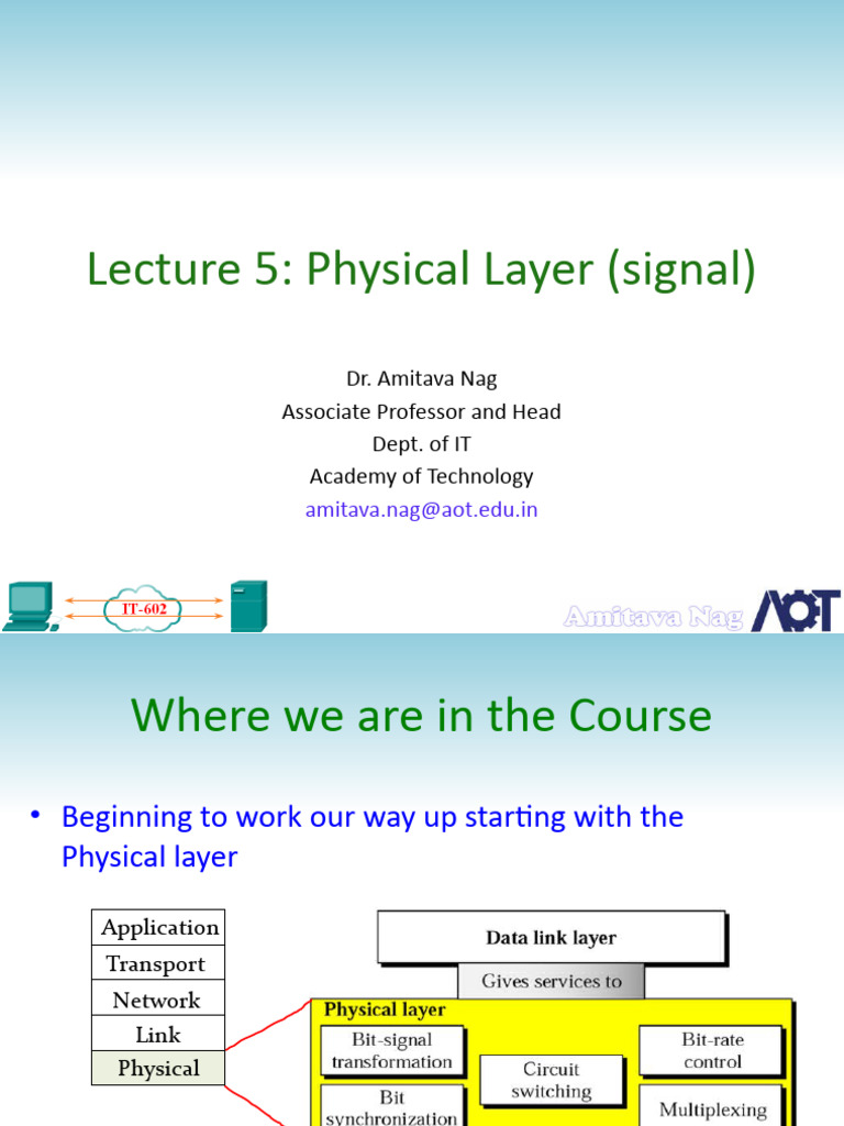 Lecture 5 Physical Layer I | PDF | Signal To Noise Ratio | Phase (Waves)