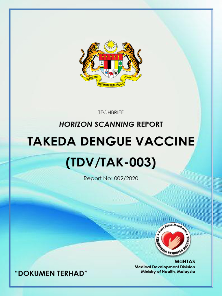 TB Takeda Dengue Vaccine (TDV - Tak-003) 002 - 2020 | PDF | Vaccines | Medical Specialties
