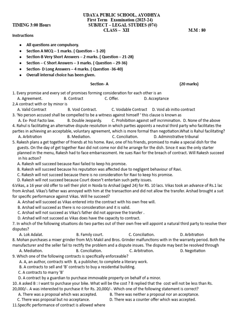 12 Legal SA1 | PDF | Alternative Dispute Resolution | Justice