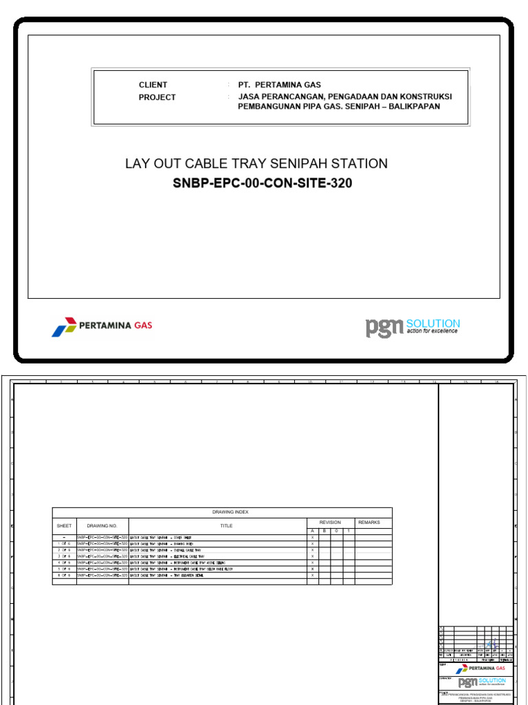 Senipah Gas Pipeline Cable Tray Layout | PDF | Building Engineering | Wire