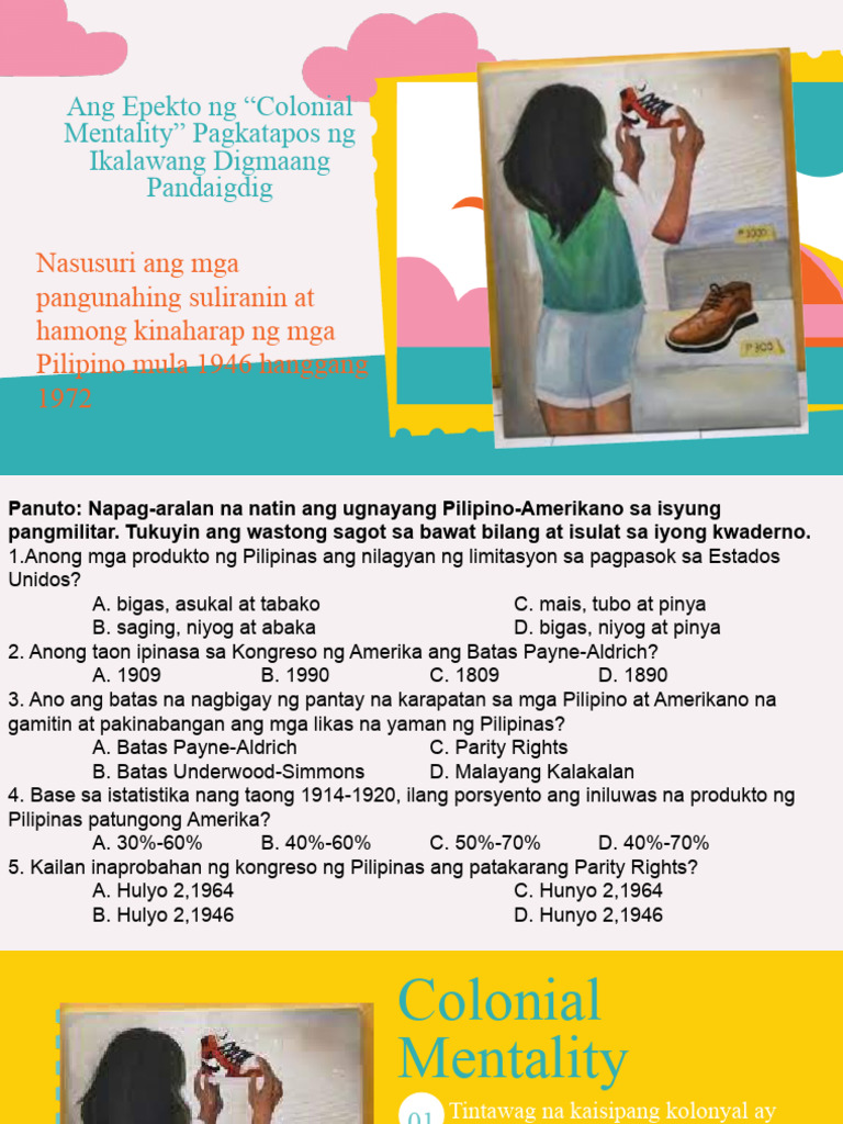 Ang Epekto NG "Colonial Mentality" Pagkatapos NG Ikalawang Digmaang ...