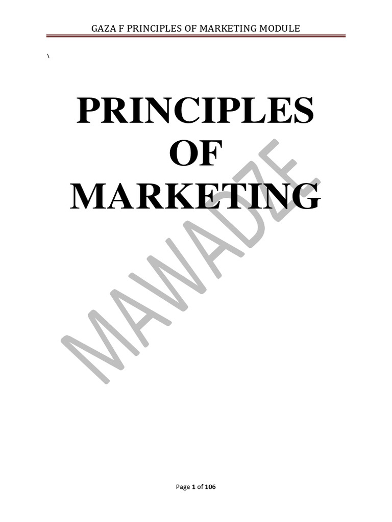Principles of Marketing | PDF | Marketing | Customer