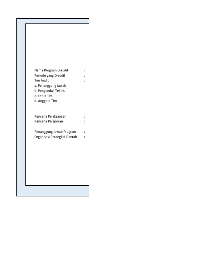 Lembar Kerja Audit Kinerja | PDF