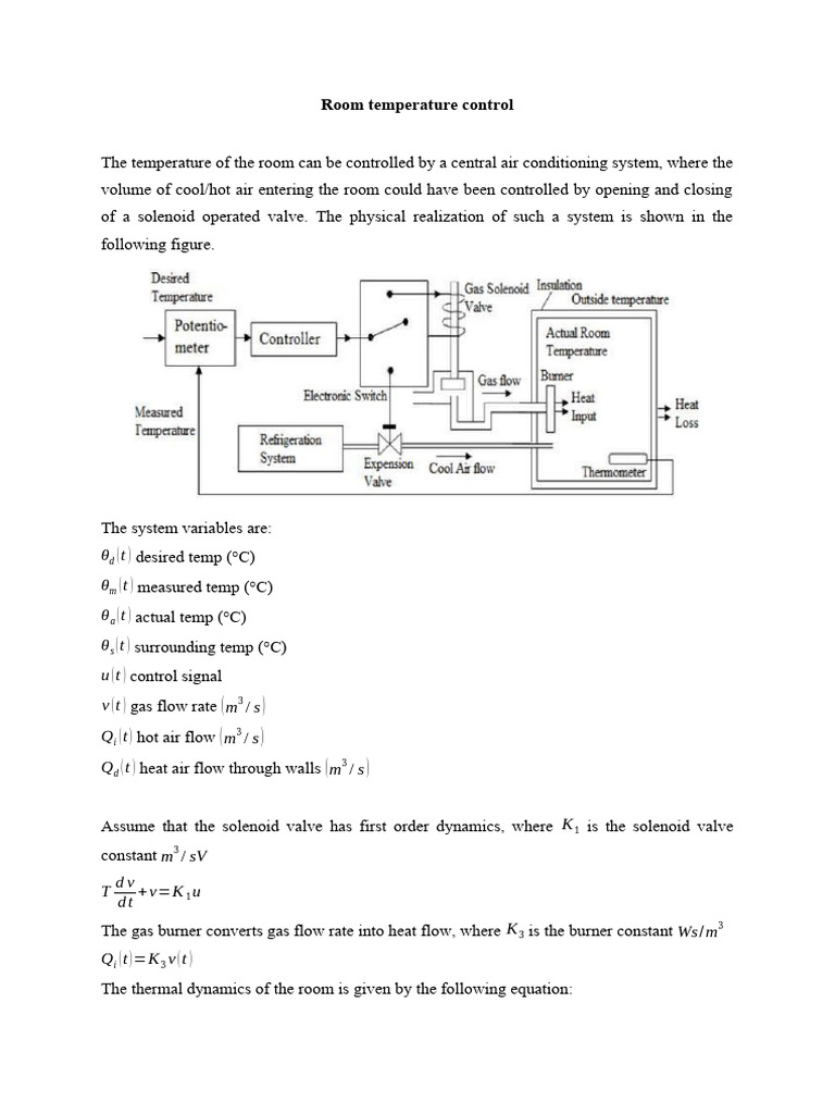 Problem 8 - Room Temperature Control | PDF
