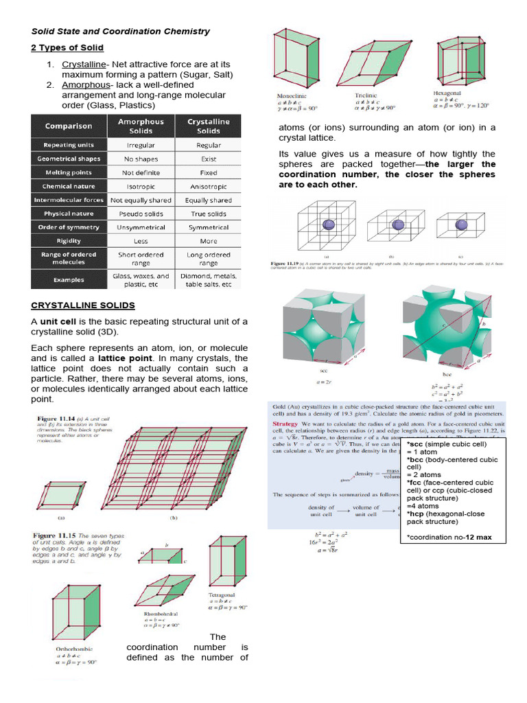 Chemistry of Solids and Structures | PDF | Crystal Structure ...