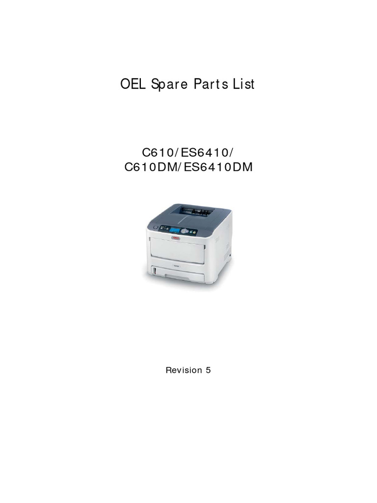 Oki ES6410 Spare Parts List | PDF