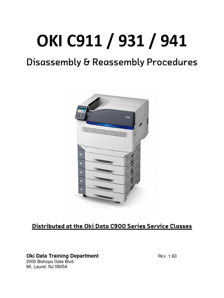 OKI C911 / 931 / 941: Disassembly & Reassembly Procedures | PDF ...