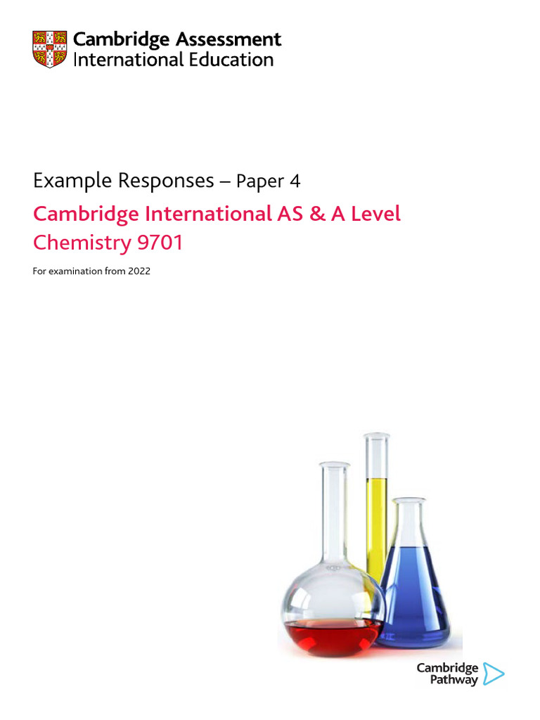 9701 Example Candidate Responses Paper 4 (For Examination From 2022) | PDF | Coordination ...