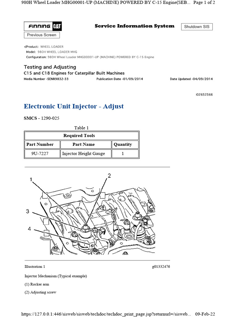 Electronic Unit Injector - Adjust | PDF