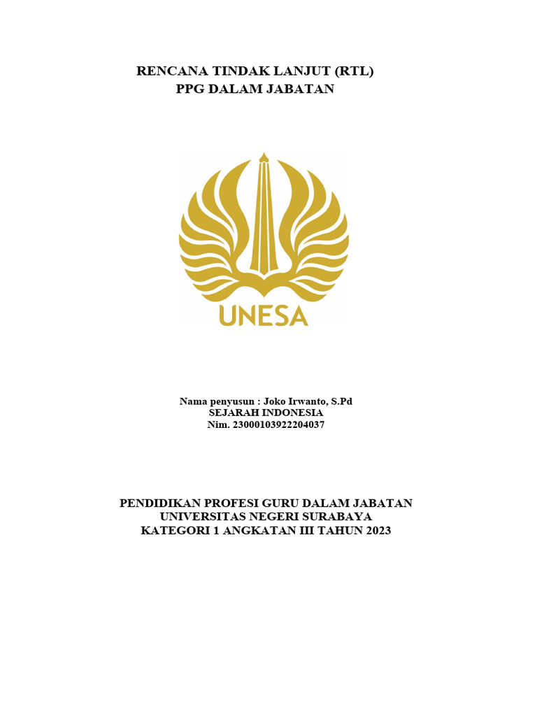 Rencana Tindak Lanjut PPG 2024 | PDF