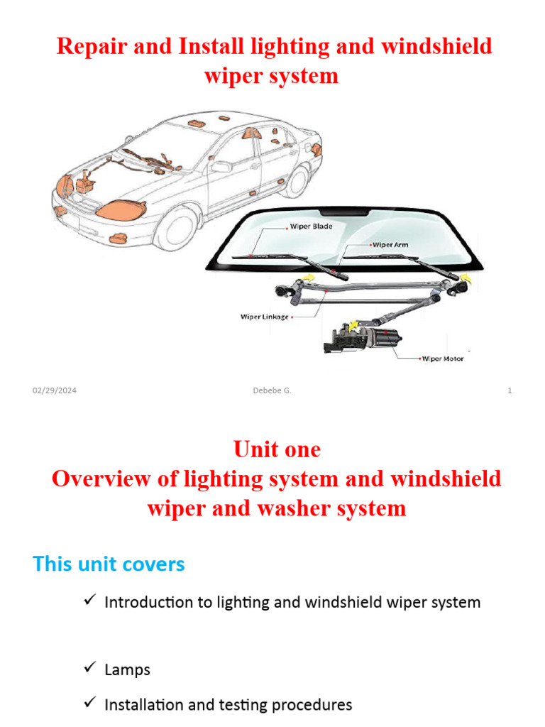 Repair and Install Lighting and Windshield Wiper System | Download Free PDF | Incandescent Light ...
