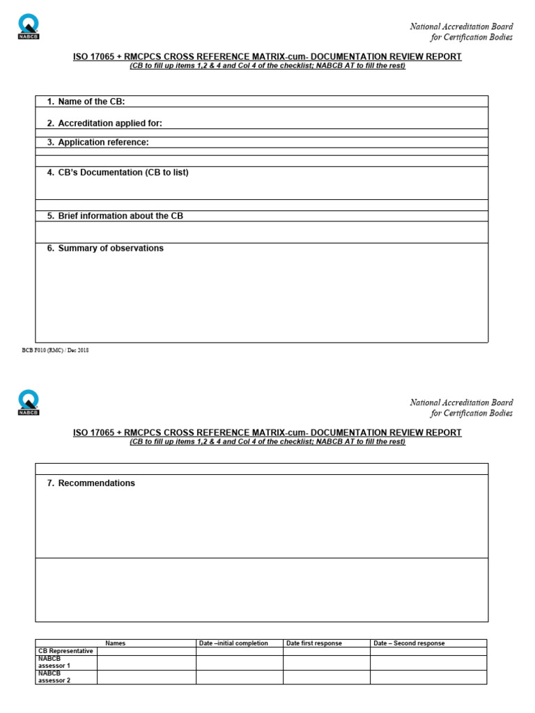 ISO 17065 RMCPCS Documentation Review | PDF | Certification | Risk ...