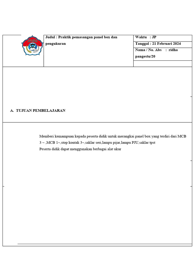 Laporan Panel Ridha | PDF | Komputer