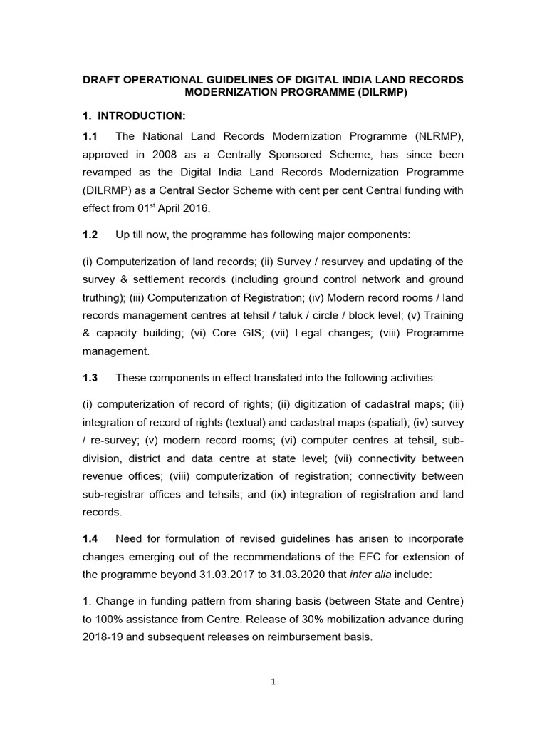 Final Draft Revised Guideline of DILRMP With Manual | PDF | Computer Network | Geographic ...
