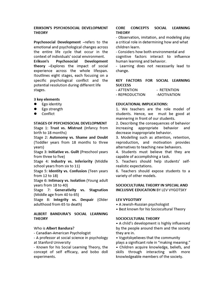 REVIEWER Educ 4 | PDF | Psychological Concepts | Behavioural Sciences