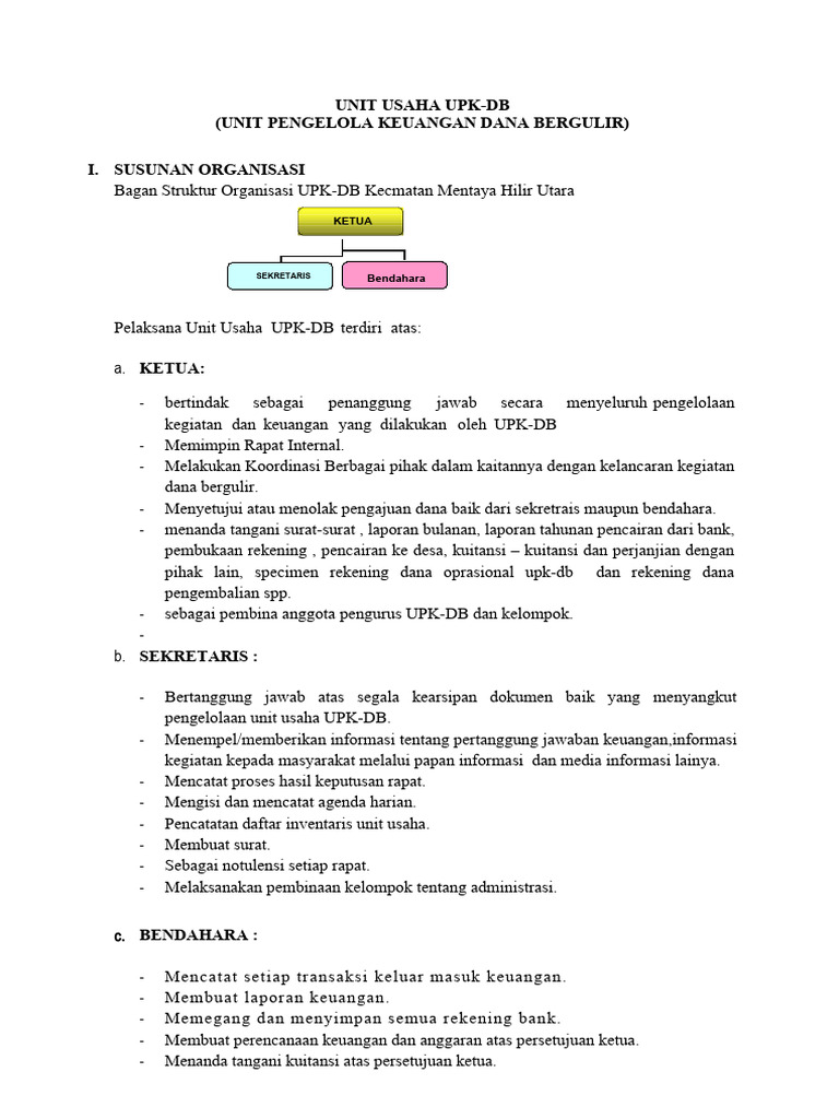 Pengelolaan Dana Bergulir UPK-DB | PDF | Bisnis | Pengelolaan Keuangan & Uang