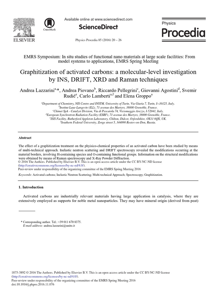 Graphitization of Activated Carbons A Molecular Level Investigation by ...