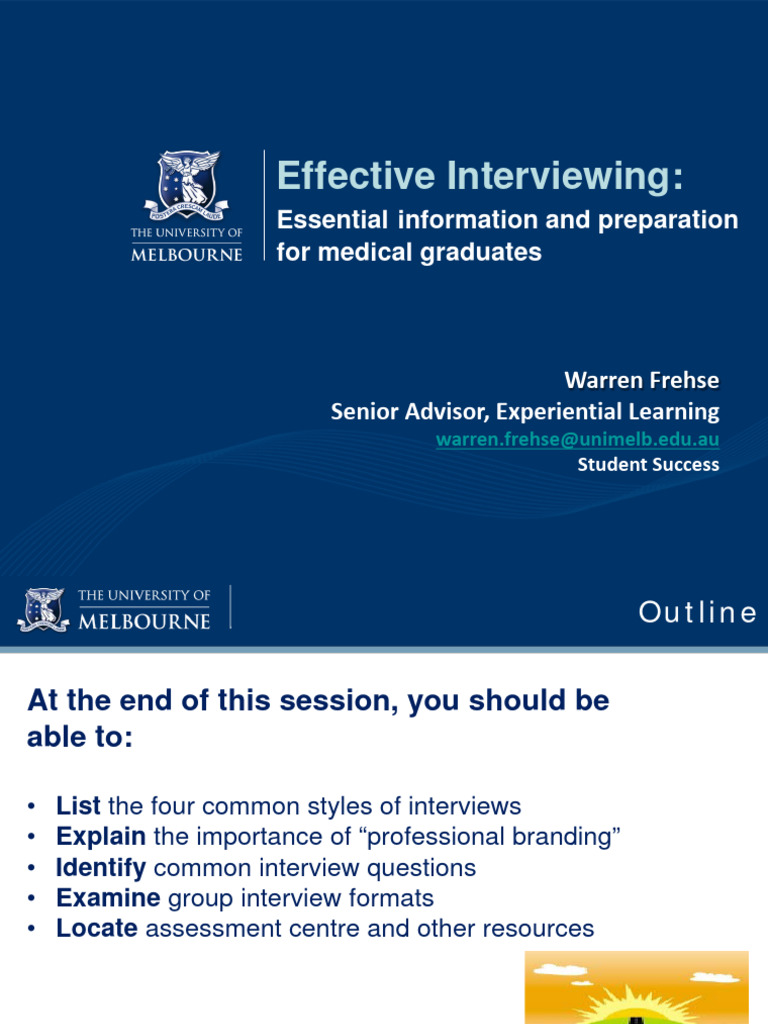 Internship Interview Presentation - Experiential Learning | PDF | Job ...