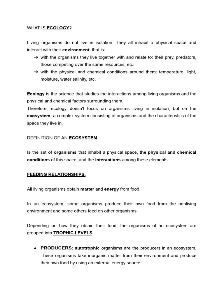 Understanding Ecology And Ecosystems Pdf Food Web Ecosystem