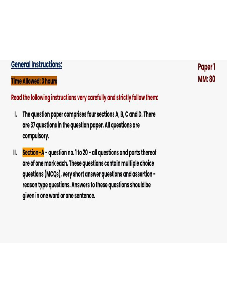 Model Paper Class 9 | PDF