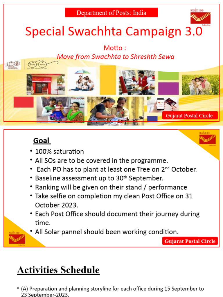 Gujarat Postal Circle Swachhta Campaign 3.0 | PDF | Home & Garden