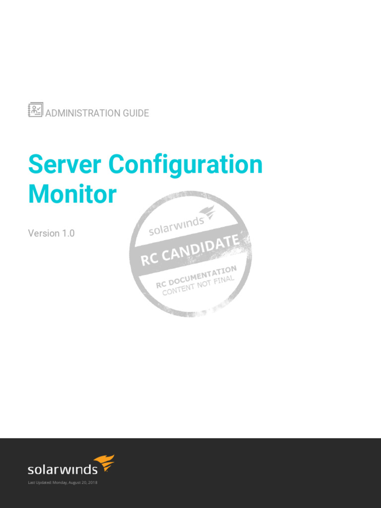 SCM 1-0 Administrator Guide RC | PDF | Windows Registry | Port (Computer Networking)