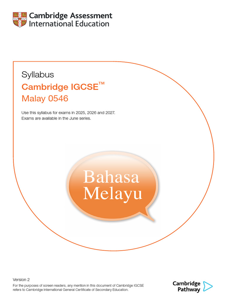 Malay Syllabus | PDF | Human Communication