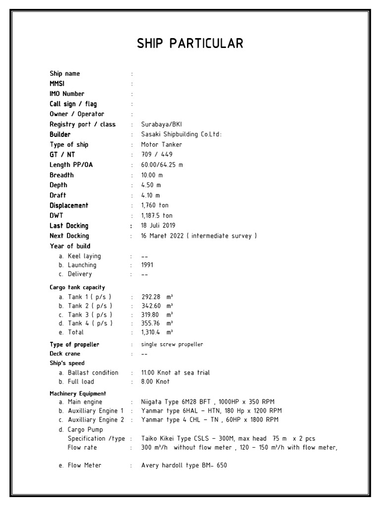 MT Petro Ocean XIX | PDF | Ships | Transport
