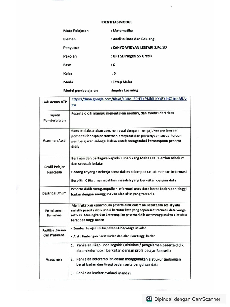 Modul Matematika Analisa Data Dan Peluang Cahyo Widyan Lestari, S.PD ... Modul Matematika Analisa Data Dan Peluang Cahyo Widyan Lestari, S.PD ...