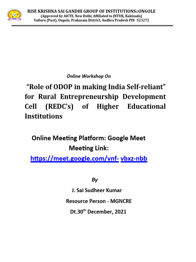 2021-22 Odop Event Report | PDF