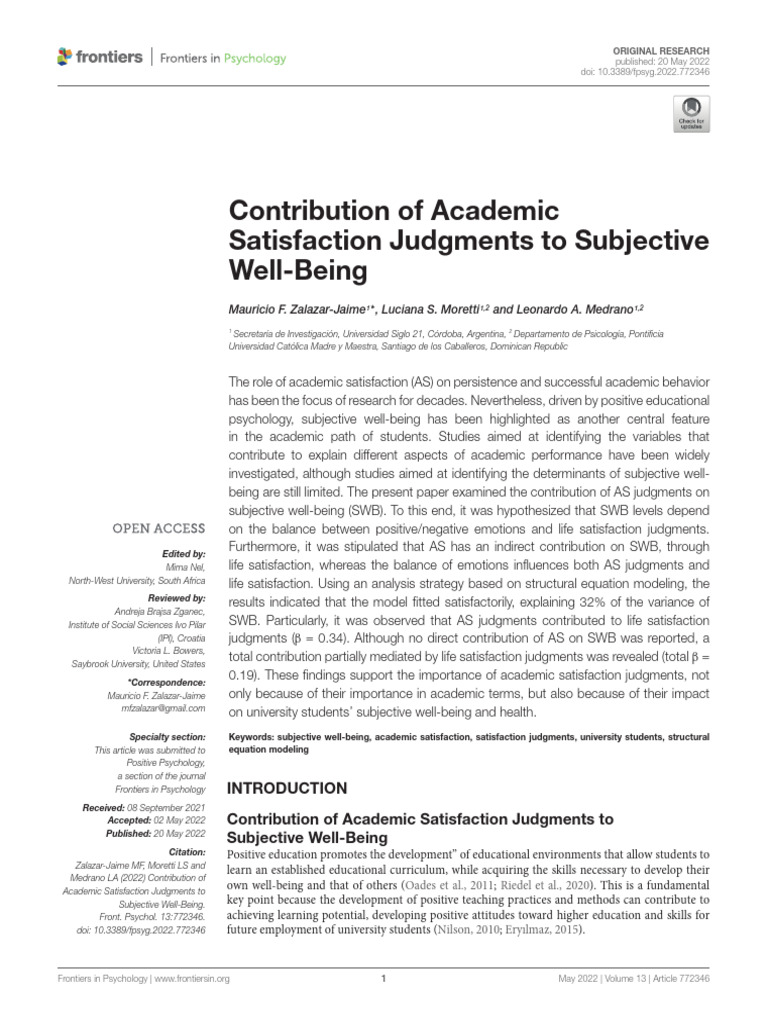 Wellbeing 1 | PDF | Affect (Psychology) | Structural Equation Modeling