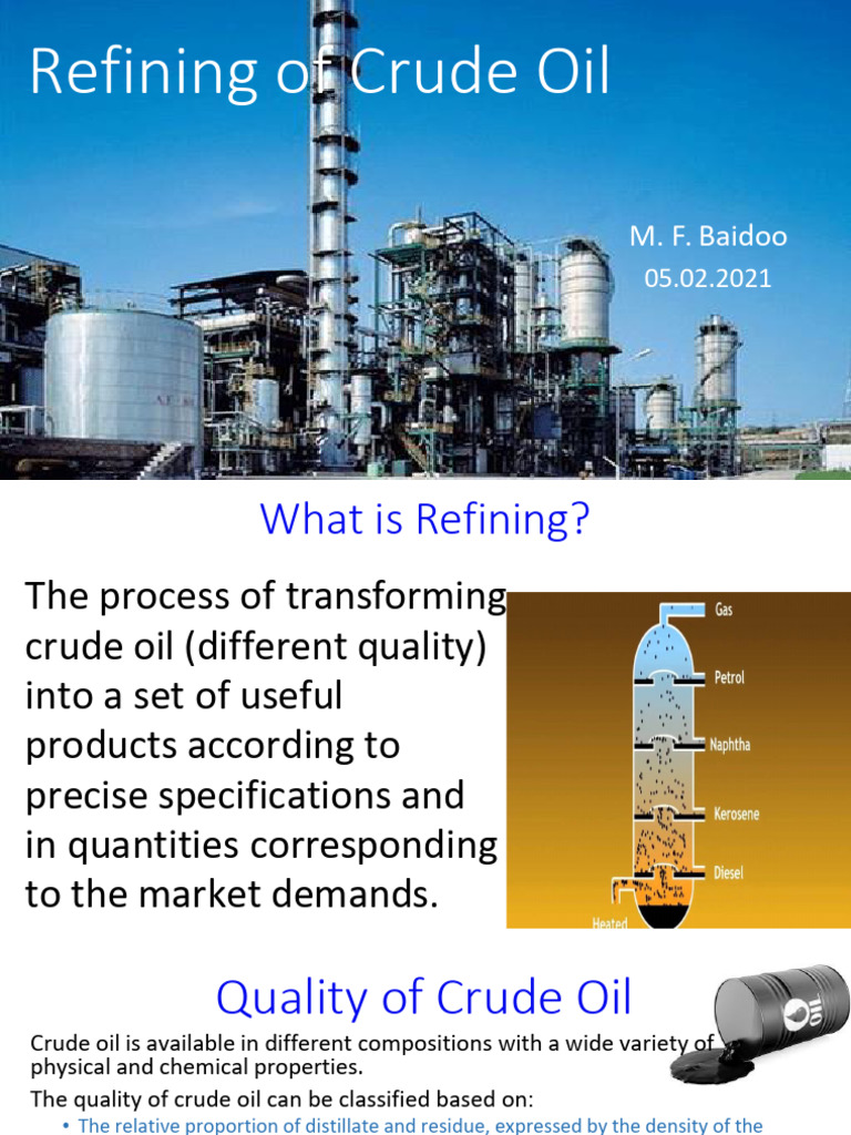 2 Refining Crude Oil 2022 | PDF | Cracking (Chemistry) | Petroleum