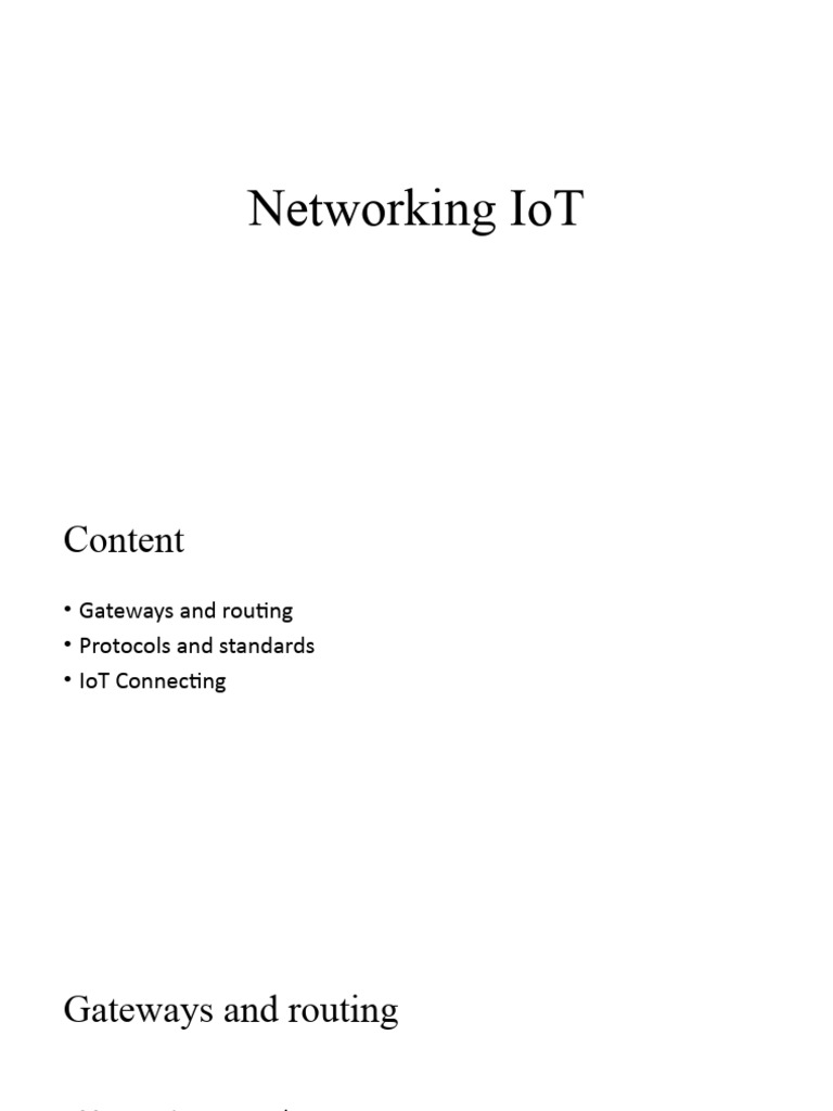 4 Slide Networking IoT | PDF | Computer Network | Routing