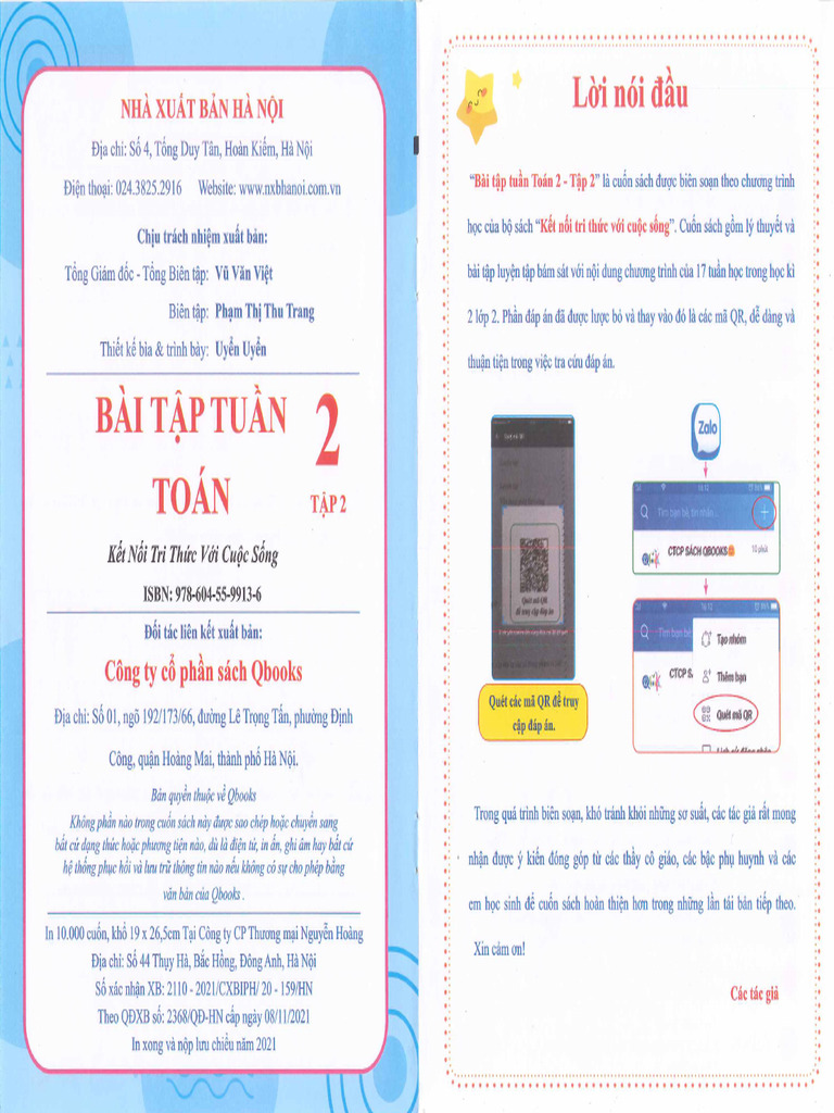 Sach Bai Tap Tuan Toan 2 Tap 2 | PDF