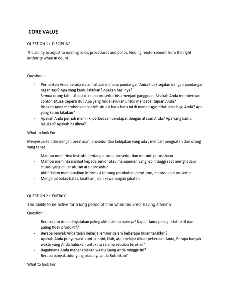 Guideline Interview | PDF