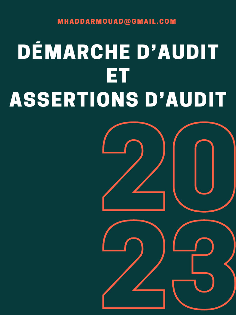 Démarche D'audit Et Assertions D'audit | PDF | Audit | Contrôle interne