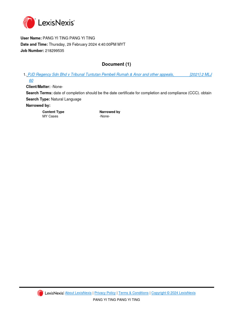 PJD Regency SDN BHD V Tribunal Tuntutan Pembeli Rumah & | PDF ...
